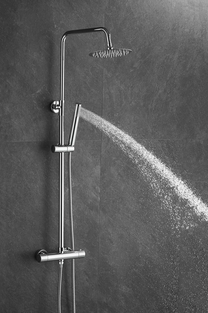 Gamma Roy, sprchová souprava s termostatickou baterií, chromová, GMA-BRYPZNT-CH