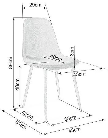 Casarredo Jídelní čalouněná židle FOKS béžová/dub