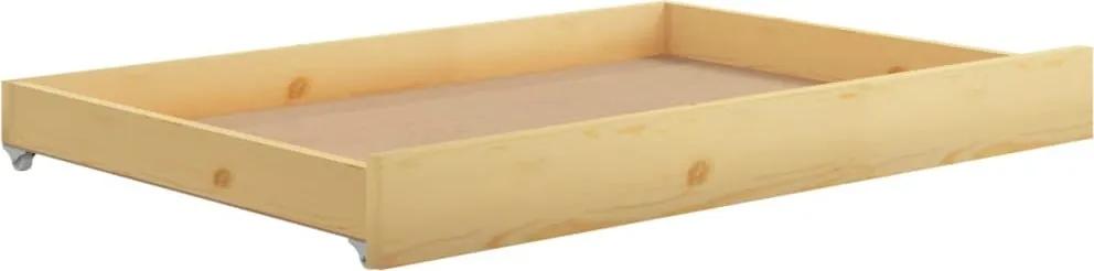 vidaXL Válenda se zásuvkami 90 x 200 cm masivní borové dřevo [3083688] Barva: medová hnědá