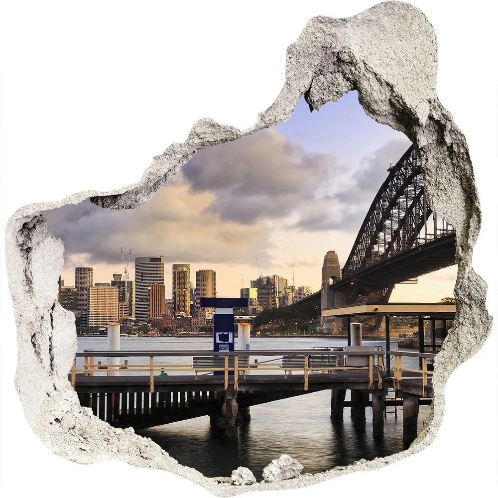 Wallmuralia Fototapeta díra na zeď 3D Most w Sydney 75x75 cm