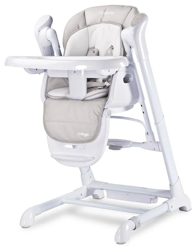 Dětská jídelní židlička 2v1 Caretero Indigo light grey