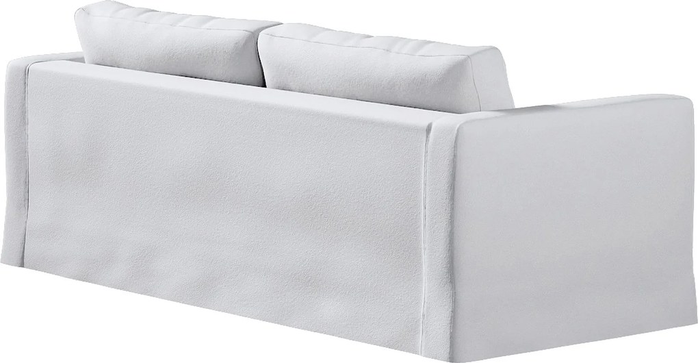 Potah na pohovku IKEA Karlstad 3-místná, nerozkládací, dlouhý barva bílá látka pletený vzor