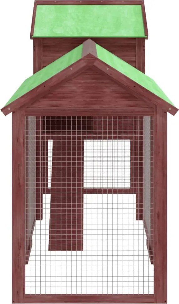 Kurník moka 193 x 65 x 117 cm masivní borové dřevo 172234
