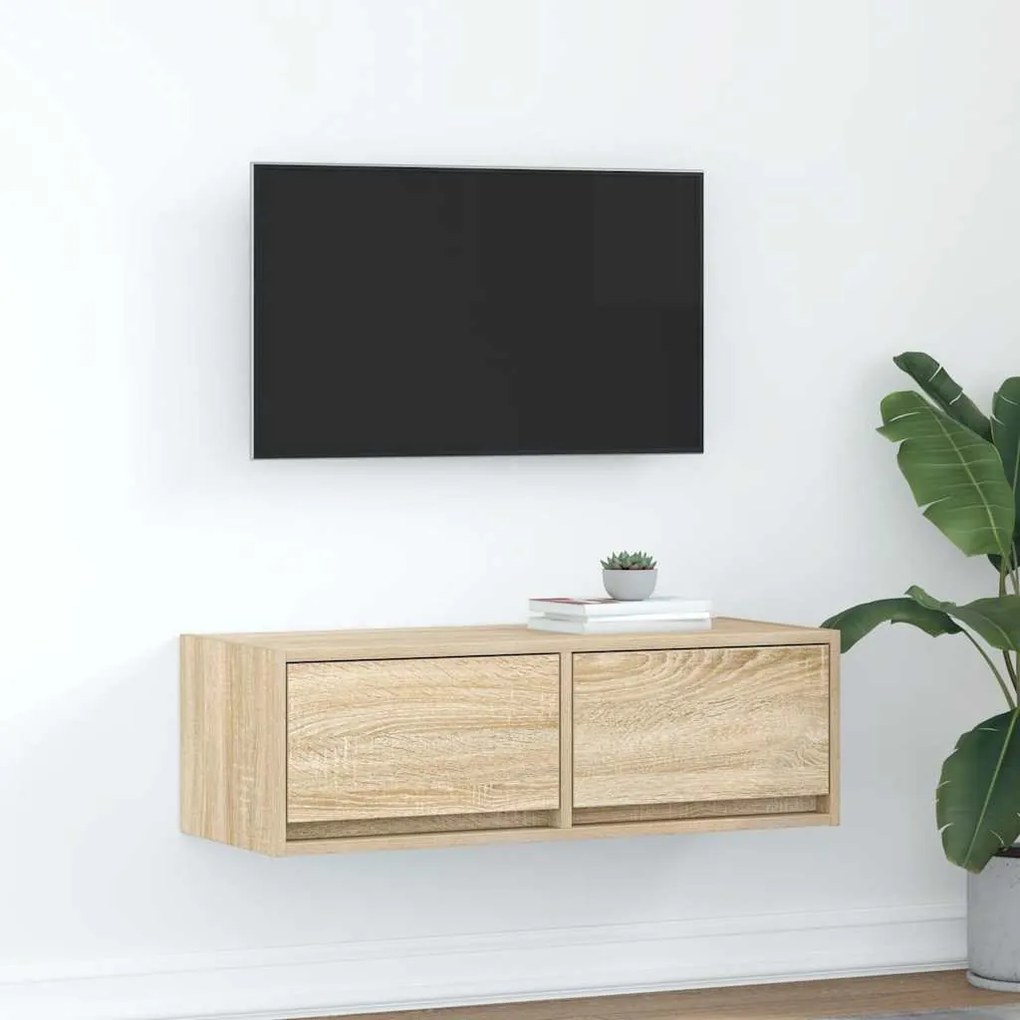 TV skříňka dub sonoma 80x31x25,5 cm kompozitní dřevo
