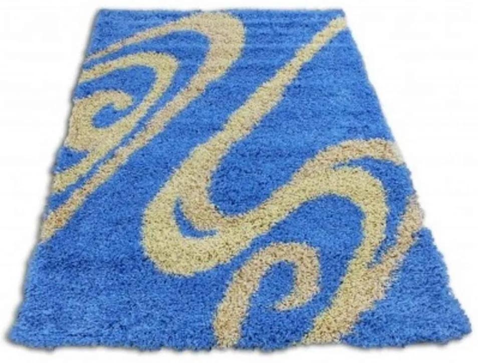 Kusový koberec Shaggy vlas 50 mm Ronda modrý, Velikosti 200x290cm