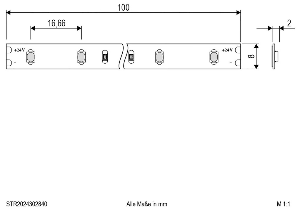 EVN STR2024 LED pásek IP20 5m 24W 4 000K