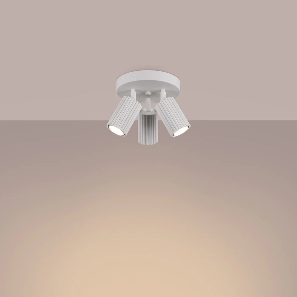 Sollux Lighting Stropní svítidlo KARBON 3P bílé