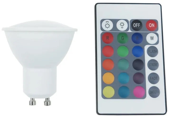 ACA DECOR RGB LED žárovka GU10 4W s ovladačem