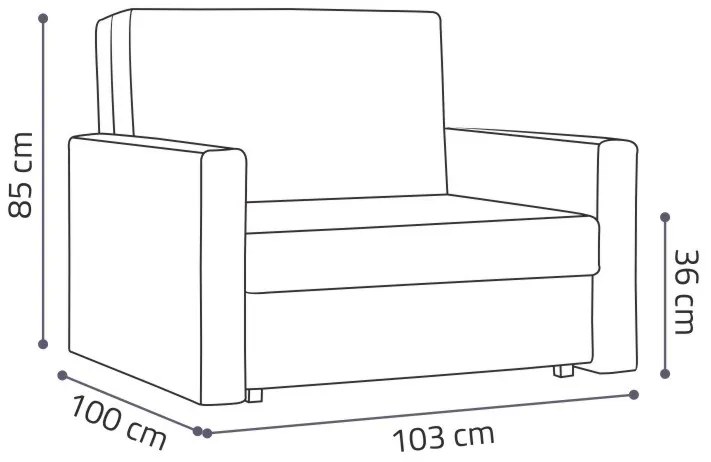 FN Rozkládací křeslo Vivian Bis I krémová