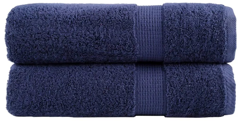 Prémiové ručníky SOLUND 2 ks tmavě modré 50x100 cm 600 g/m² 137257