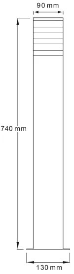 LED RGBW Stmívatelná venkovní lampa TEKSAS 1xE27/9W/230V 74 cm IP44 antracit