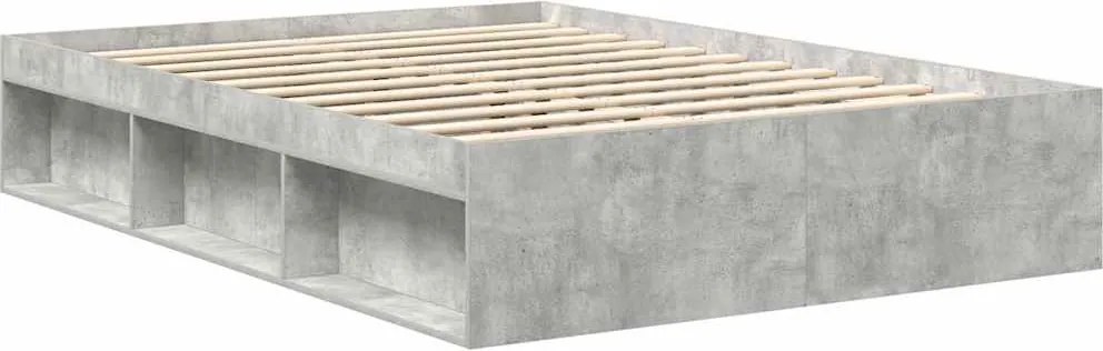 Rám postele betonově šedý 135 x 190 cm Double 3203911