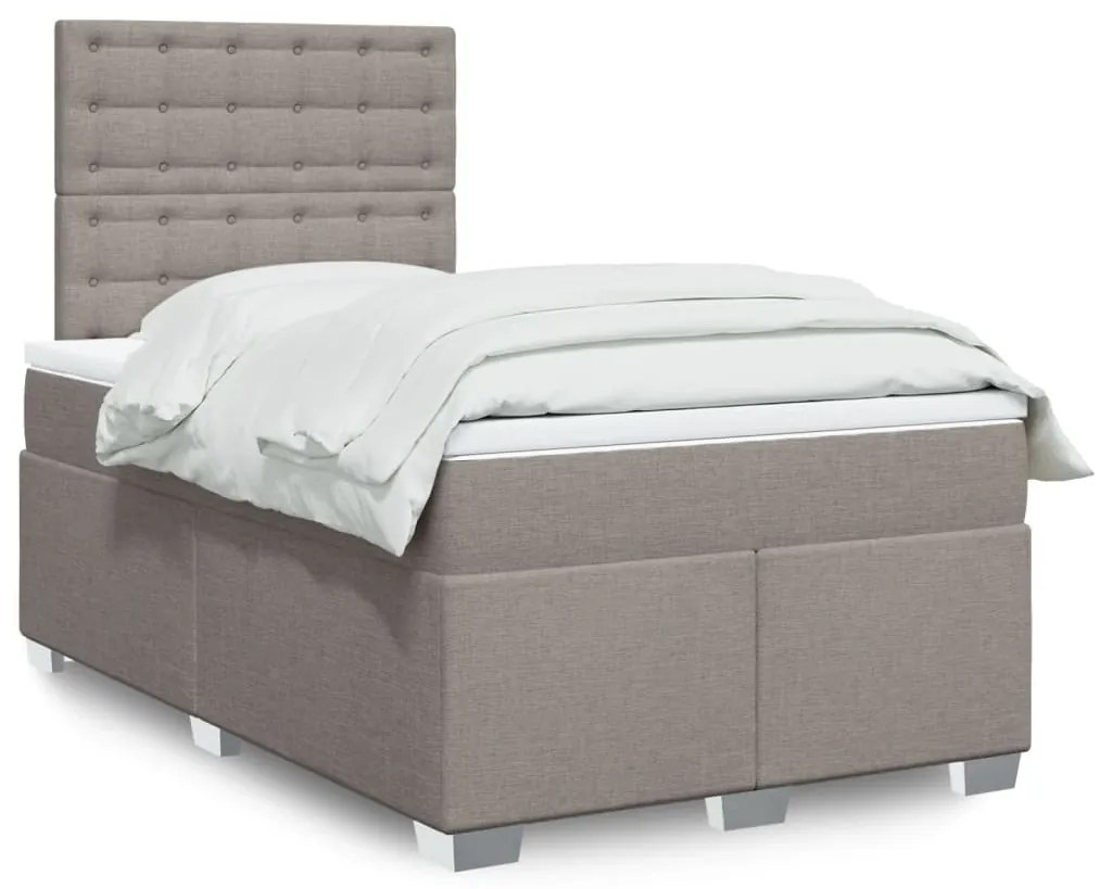 Box spring postel s matrací taupe 120x200 cm textil 3292773