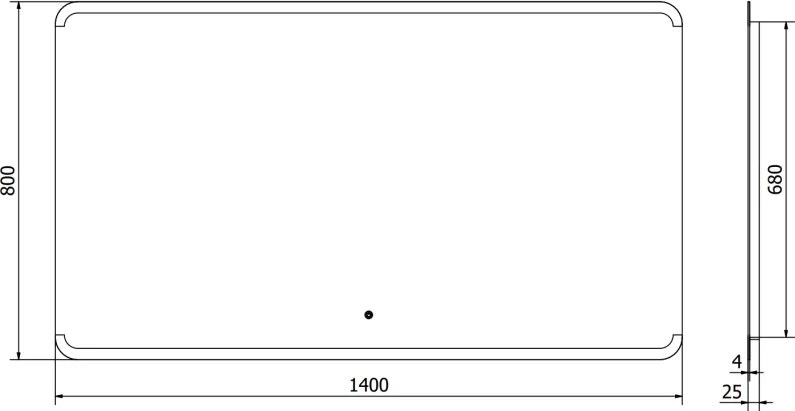 Mexen Nida, LED koupelnové zrcadlo s podsvícením 140x080 cm, 6000K, ochrana proti zamlžování, 9806-140-080-611-00