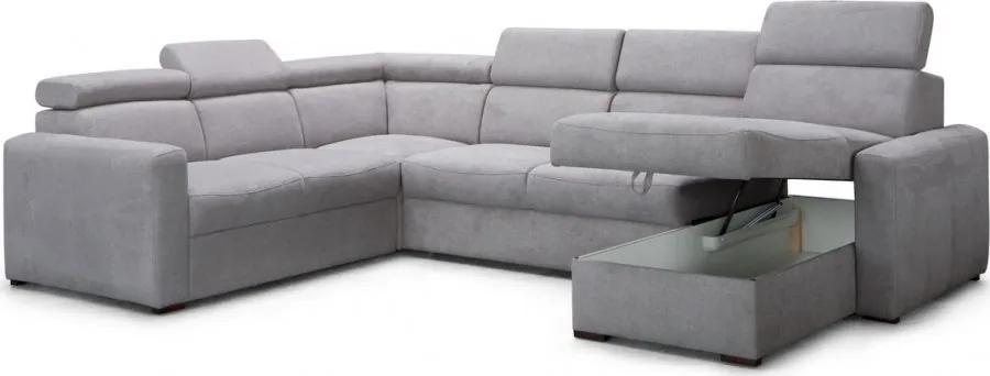 Casarredo - Komfort nábytek Rozkládací sedací souprava do U SELECT pravá, látky A1 | barva: N13 dub natural,potah: lena 91