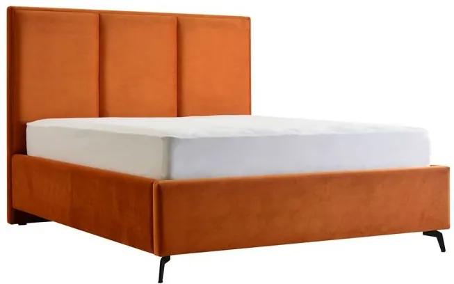 Čalouněná postel s matrací CESTO 180 - oranžová