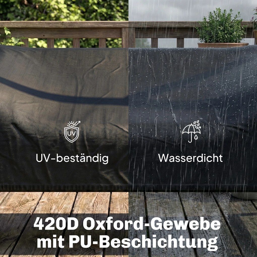 obal na 3místnou zahradní houpačku, nepromokavý ochranný obal, odolný proti větru a UV záření, tkanina 420D Oxford