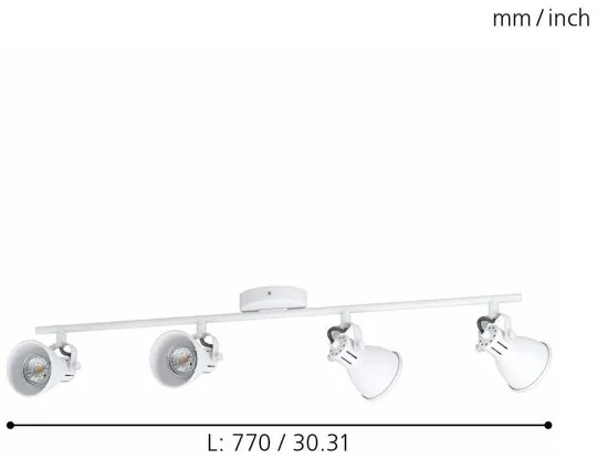 Eglo 98396 - LED Bodové svítidlo SERAS 4xLED/3,3W/230V