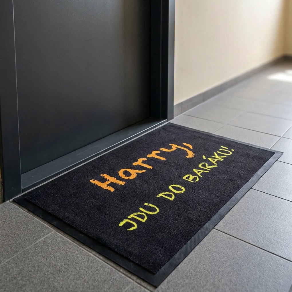 Mercury Flooring, Rohožka Harry, jdu do baráku 40x60 cm, 40x60, černá