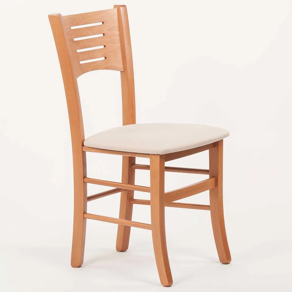 Stima Židle ATALA s čalouněným sedákem rustikál LUX camel 2
