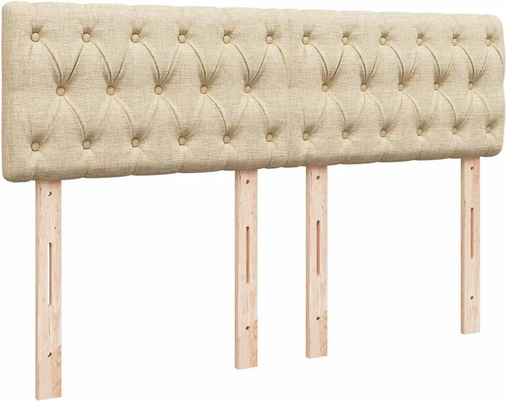 Box spring postel s matrací krémová 140x190 cm textil 3287463