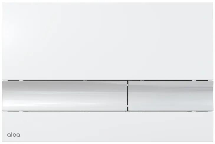 Alcadrain Ovládací tlačítko pro předstěnové instalační systémy, bílá-lesk/chrom-lesk - M1720-1