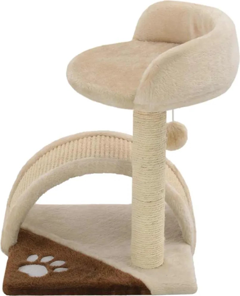 Škrabadlo pro kočky sisalové sloupky 40 cm béžové a hnědé 170545