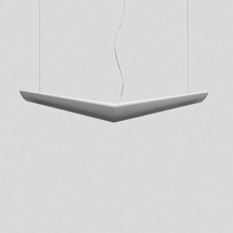 Artemide AK10100 Mouette Symmetric, závěsné designové svítidlo, 55W LED 3000K stmívatelné DALI, 135cm, délka závěsu 590cm