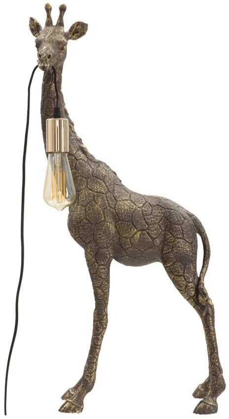 Stolní lampa Mauro Ferretti Giraffe Tall, 40x22x80 cm, starožitná zlatá