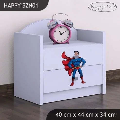 Dětský noční stolek SUPERMAN - TYP 1