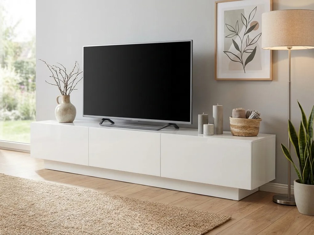 TV stolek DOLCE 180 cm, bílá