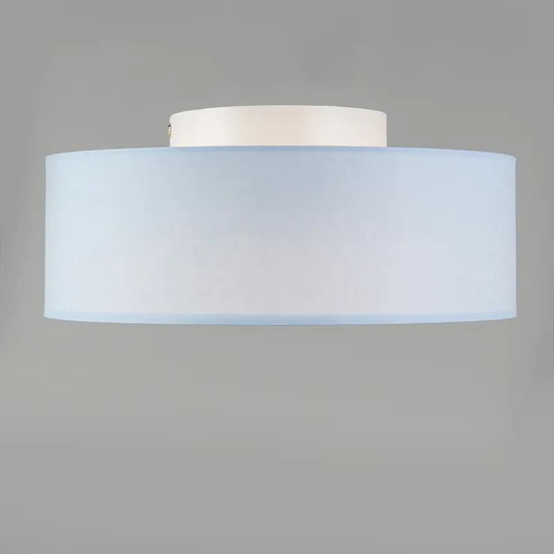 Stropní svítidlo modré 30 cm včetně LED - Drum LED