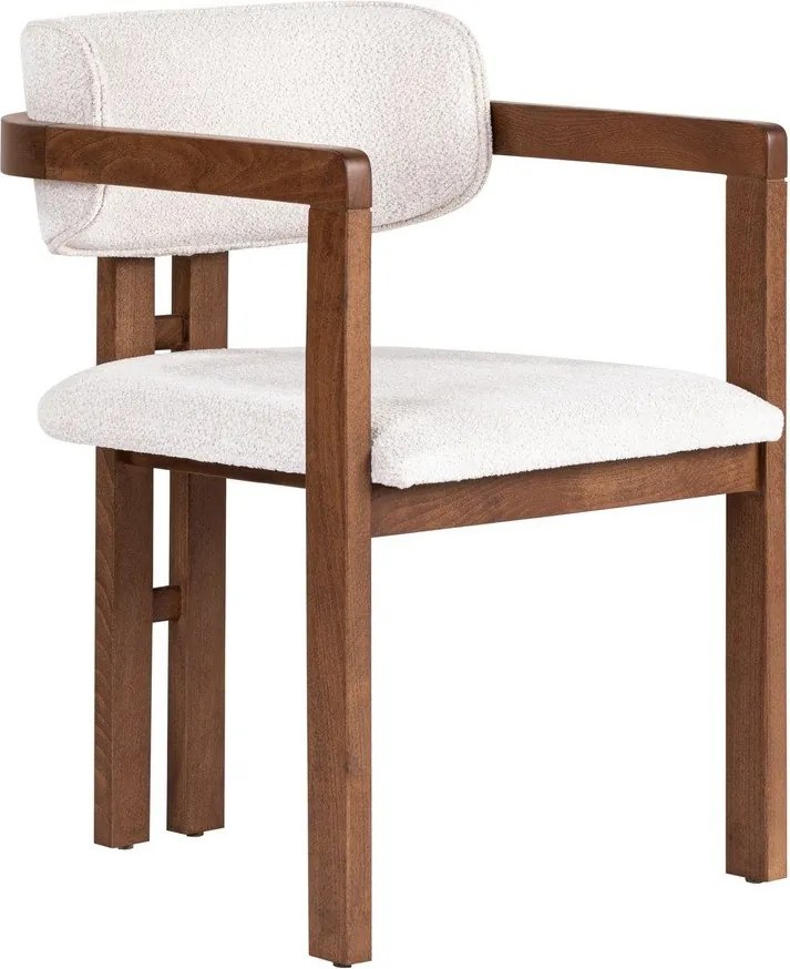 Bílé jídelní křeslo s područkami Toscana – Kalune Design