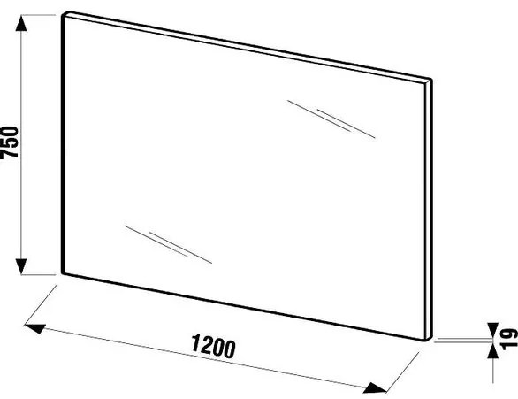 Jika Zeta Zrcadlo na desce, bílá, 75×120 cm H4555570393041