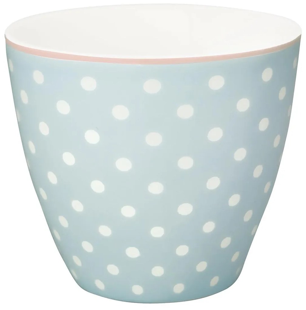 GREEN GATE Latte cup Spot Pale Blue, růžová barva, modrá barva, bílá barva, keramika