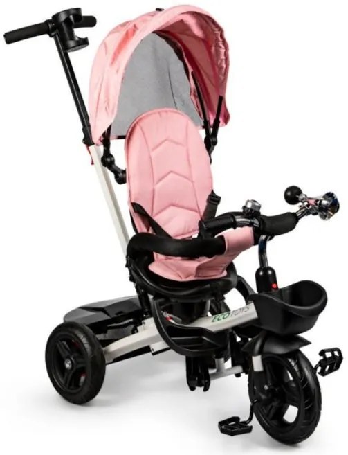 ECOTOYS Dětská tříkolka s rotačním sedátkem KIDS Pink