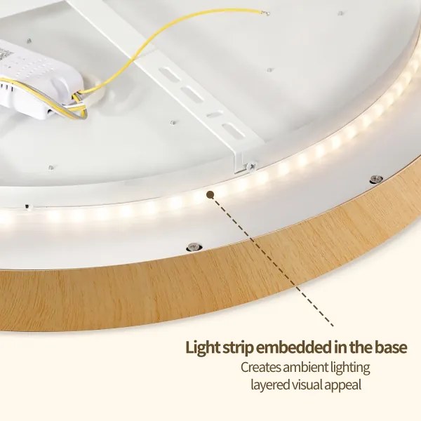 Brilagi-LED Stmívat. svítidlo GLASS POOL DOUBLE LED/60W/230V 50 cm dek. dřeva+DO