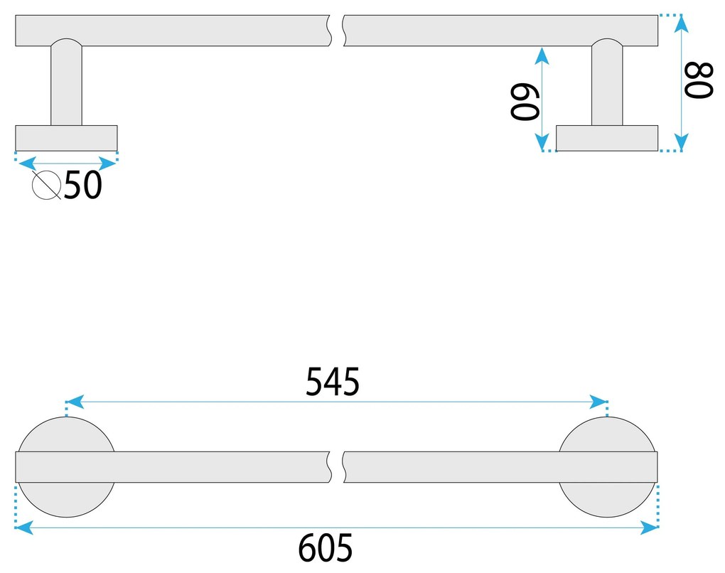 Koupelnový věšák REA MODERN 6603 kartáčovaná měď