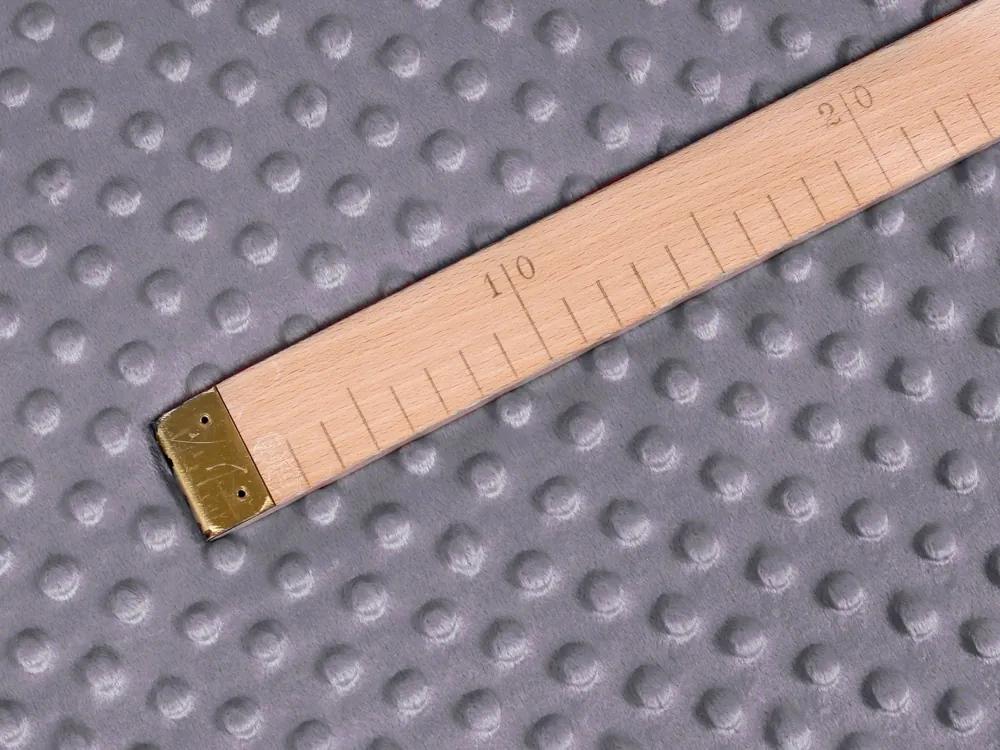 Biante Dětský povlak na polštář Minky 3D puntíky MKP-004 Tmavě šedý 35 x 45 cm