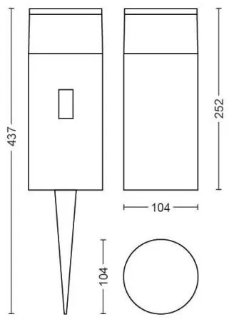 PH 17420/30/P7 Hue LED White and Color Ambiance Venkovní sloupkové svítidlo Philips Calla 17420/30/P7 černé, 25 cm, 24V DC - PHILIPS HUE (915005630301)