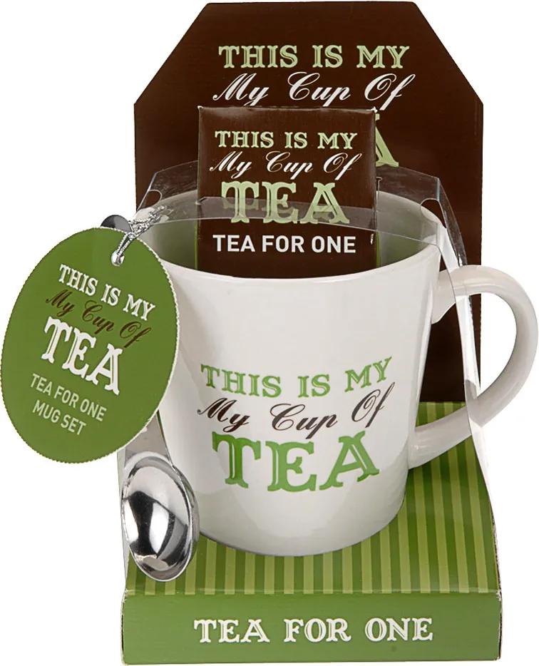 Vánoční dárkový set: hrnek My cup of tea, zelená barva