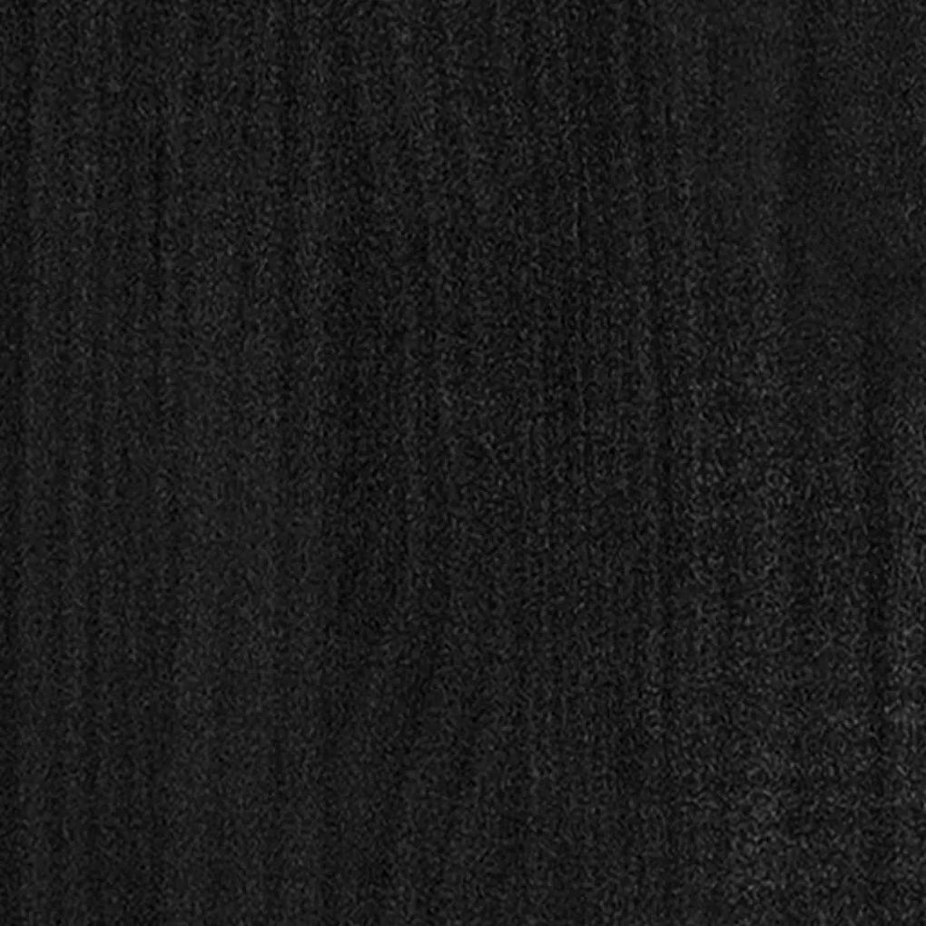 Zahradní truhlík černý 40 x 40 x 40 cm masivní borovice - Default Title