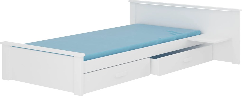 ADRK Furniture Postel s matrací ALDEX SHELF 180x80 CH-Alde-Sh-W-190+M-E1950