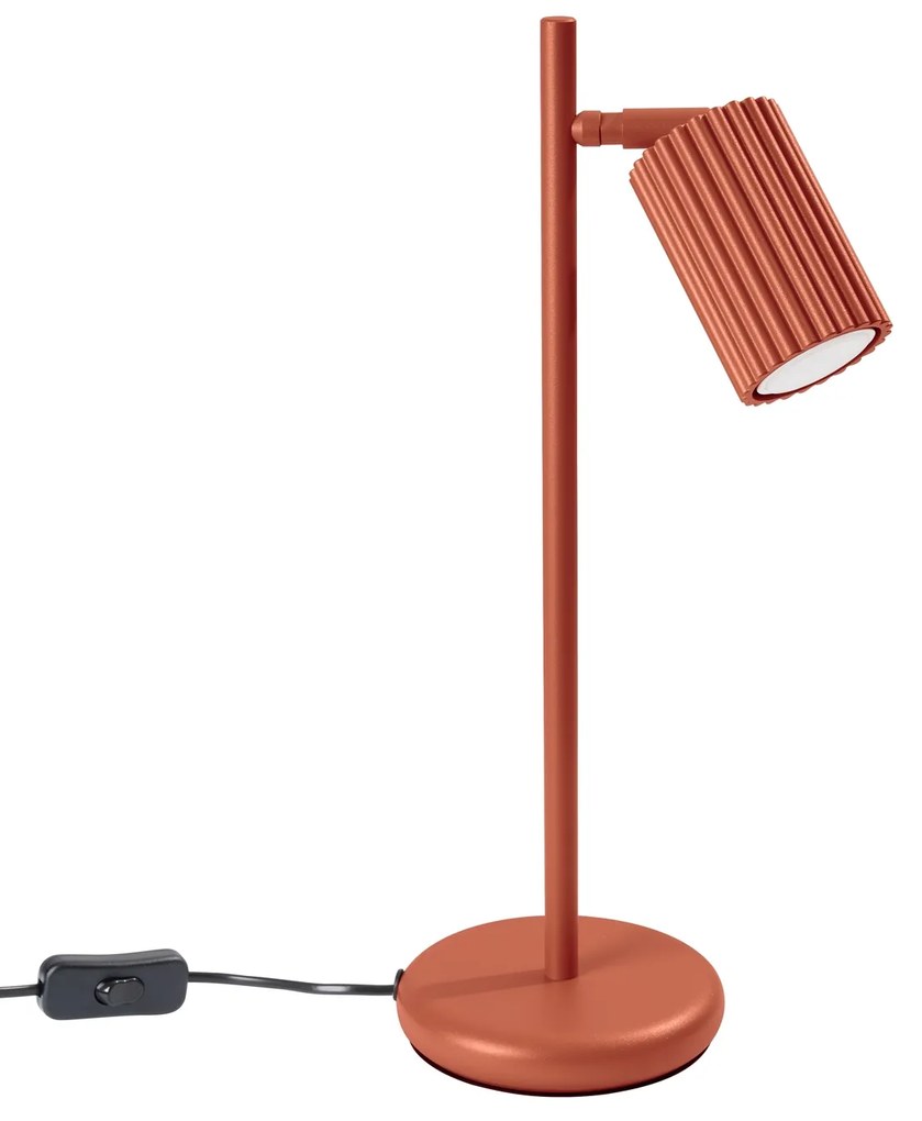 Sollux Lighting Stolní lampa KARBON červená okrová