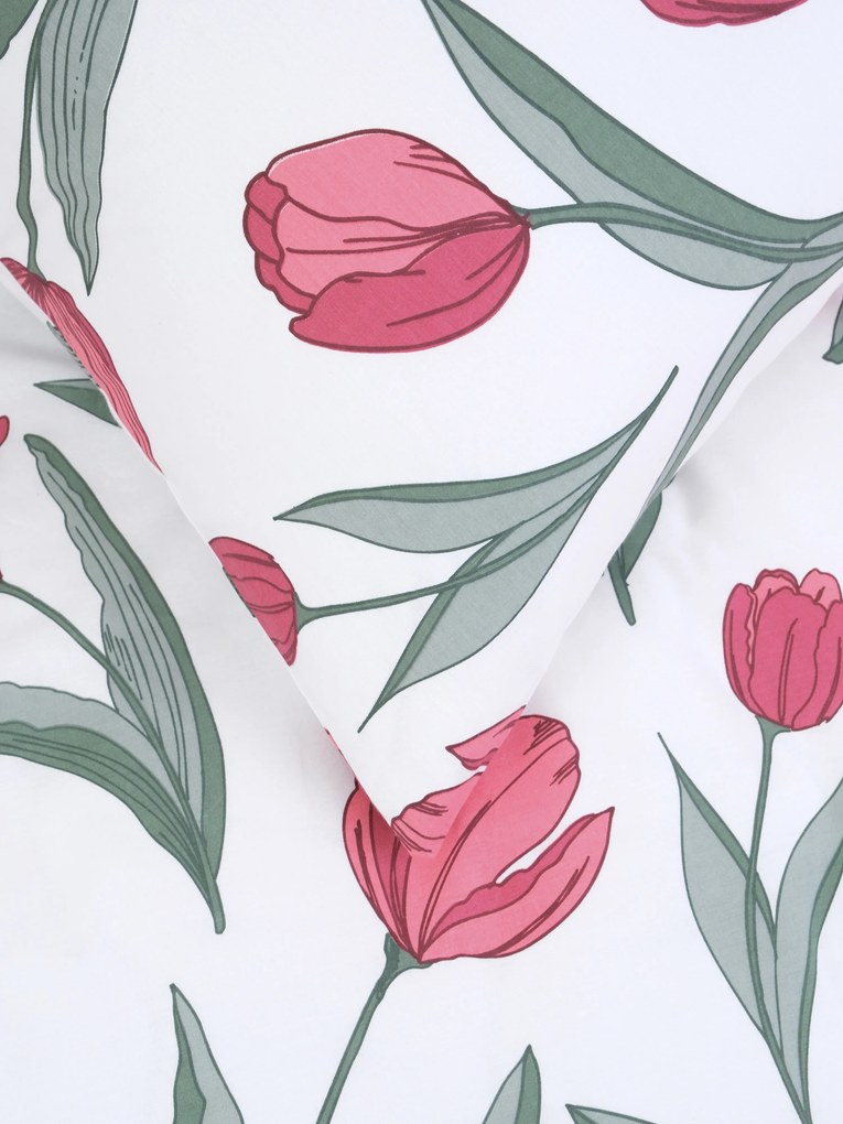 MK Lůžkoviny Bavlněný povlak na polštář Renforcé 50 x 70 cm - Tulipány