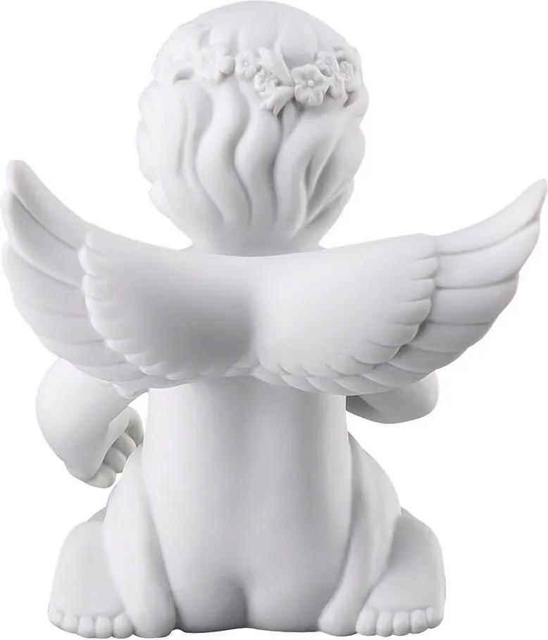 Figurka Classic anděl s věnečkem střední