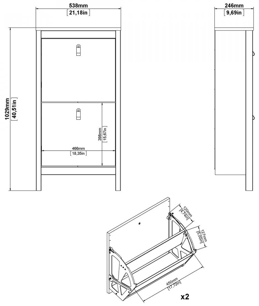 Tvilum Botník Real 683 bílá