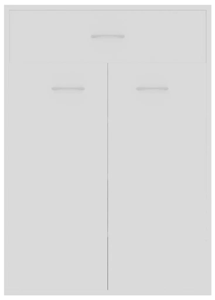 Botník bílý 60 x 35 x 84 cm dřevotříska - Default Title