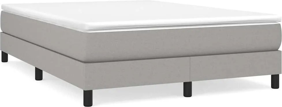 Rám postele s boxspringem světle šedý 140 x 190 cm textil 3120508