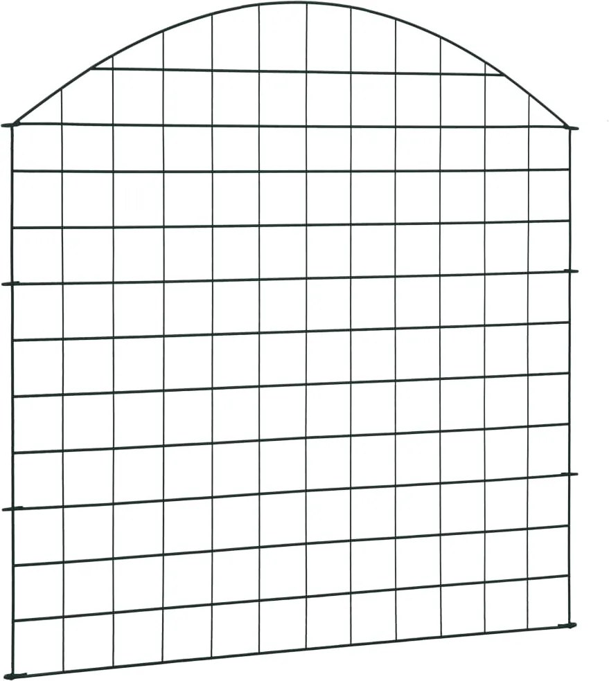 Obloukový zahradní plot 77,5 x 78,5 cm zelený 146103